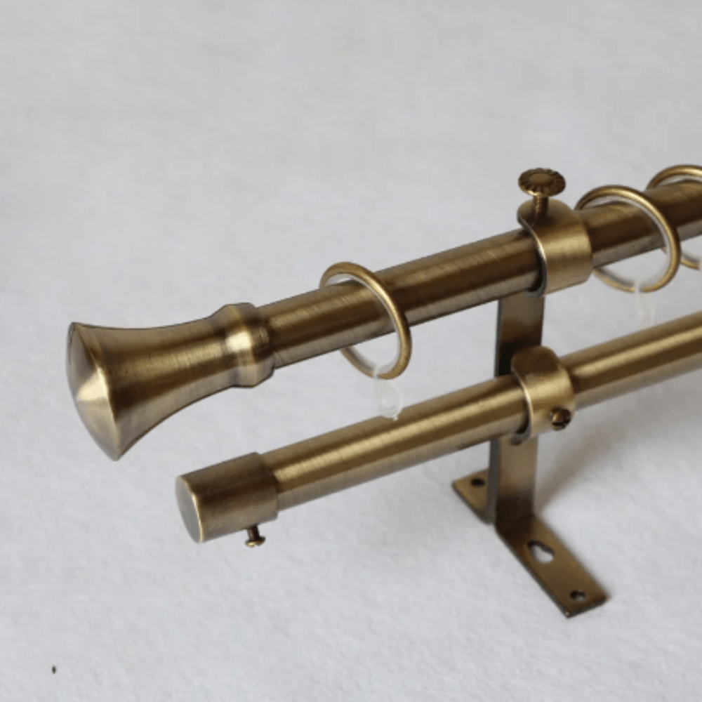 Double tringle à rideaux bronze à embout long – L'atelier rideau