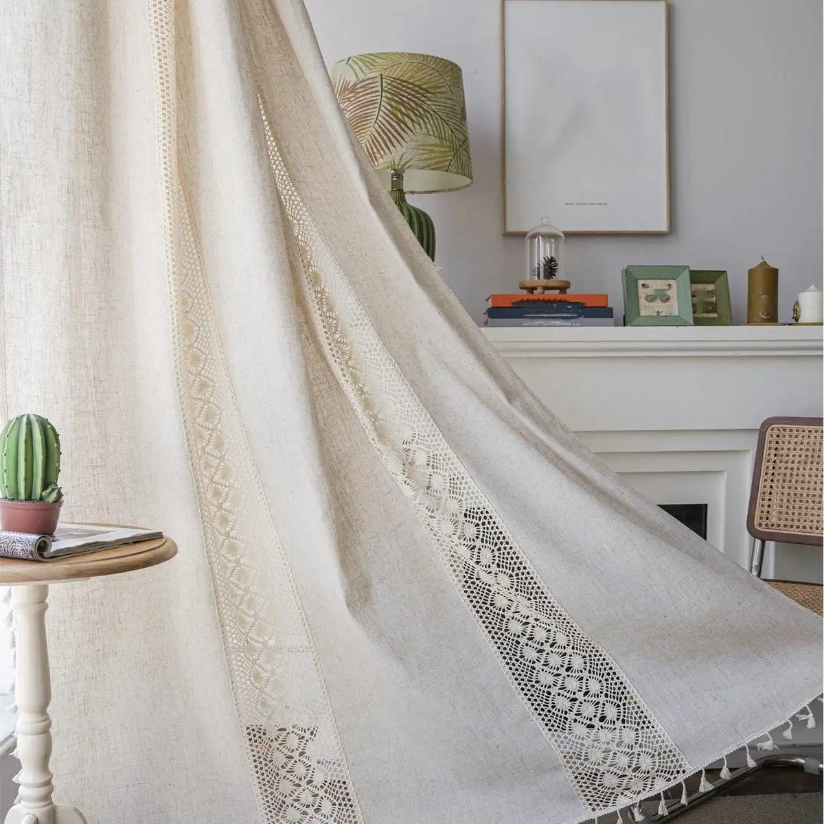 Rideau bohème beige naturel – L'atelier rideau